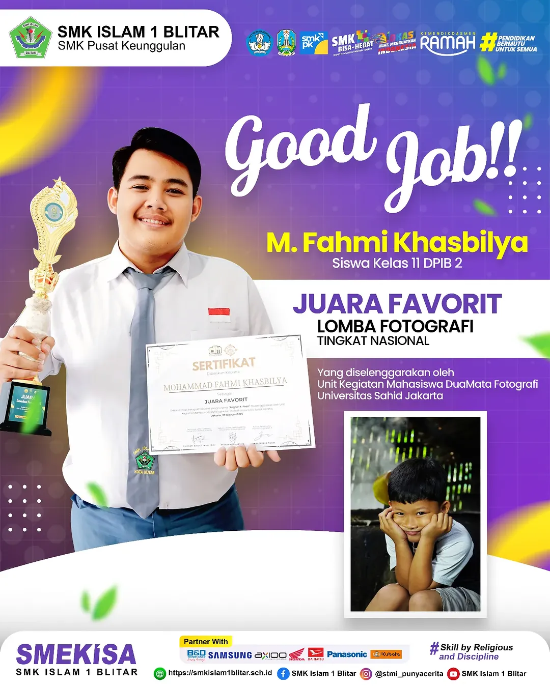 Selamat! M. Fahmi Khasbilya Raih Juara Favorit Lomba Fotografi Tingkat ...